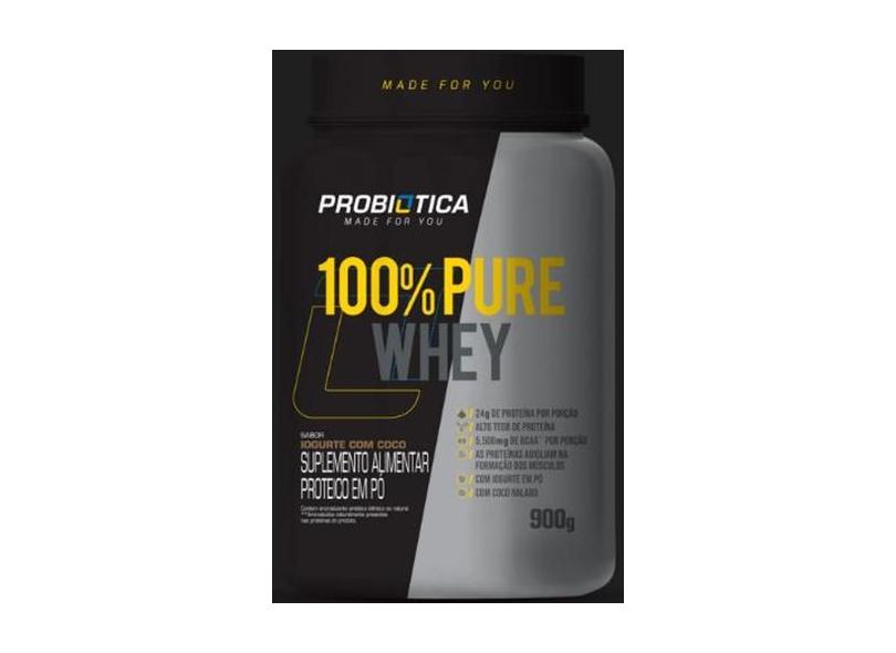 Whey Protein Concentrado Probiótica 100% Pure Whey - 900G - Probiotica ...
