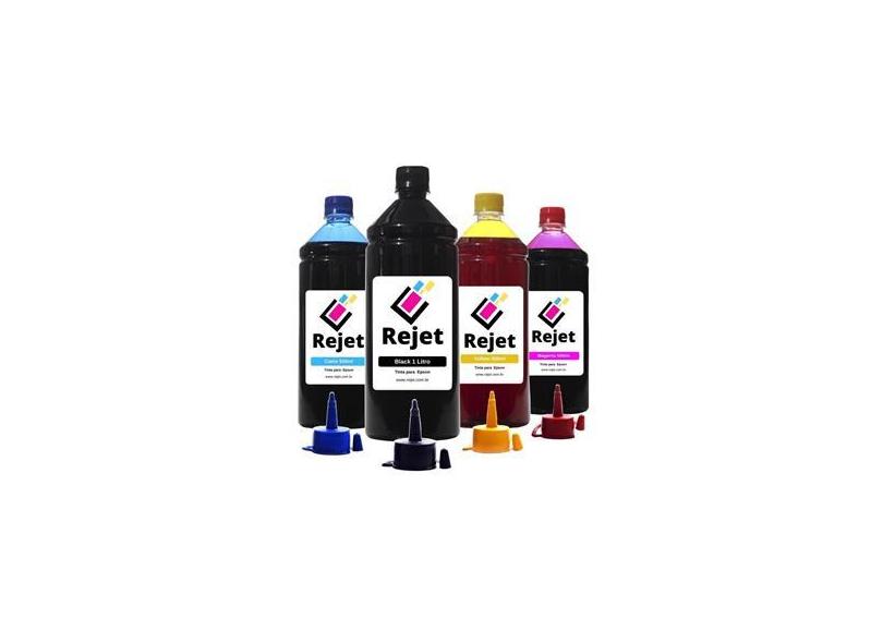 Kit 4 Tintas L200 L355 Epson Black 1 Litro Coloridas 500ml com o Melhor ...
