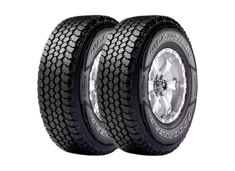 Jogo 2 Pneus Goodyear Aro 18 Wrangler All Terrain Adventure 265/60R18 110T - Letra Branca com o ...