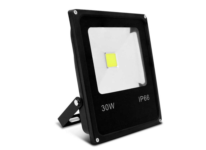 Refletor Led Holofote Smd Slim 30w Bivolt Ip66 6000k Branco Frio Resistente Água Jardim Fachada ...