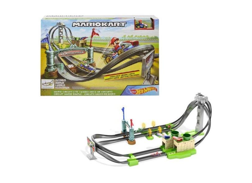 Mega Pista Hot Wheels Mario Kart Circuito Duplo de Corridas Com 2 ...