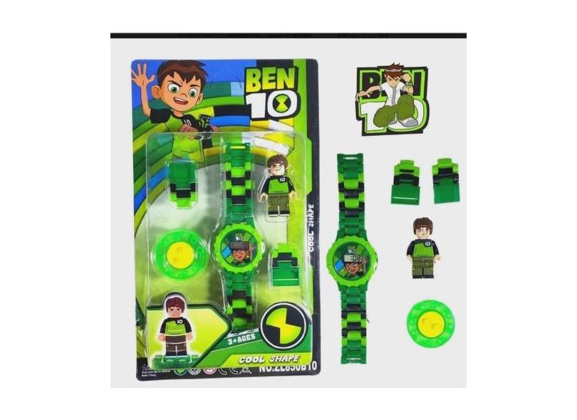 Lego Relógio Ben 10 Infantil Pulseira Ajustável + Mini Bonequinho Ben ...