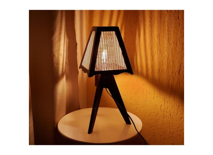 Abajur Rustico Tripé Sala Quarto Decoração Iluminação com o Melhor ...