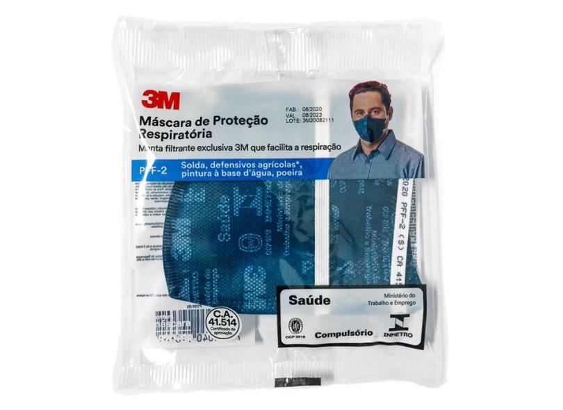 3 Máscaras Respirador de Proteção Respiratória Dobrável 3M 9820 PFF-2 ...