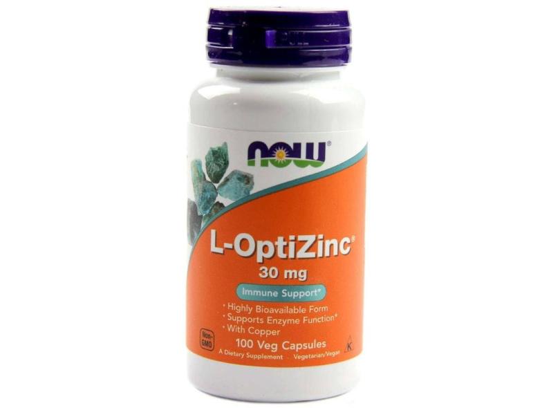 L-Optizinc 30Mg - 100 Cápsulas - Now Foods com o Melhor Preço é no Zoom