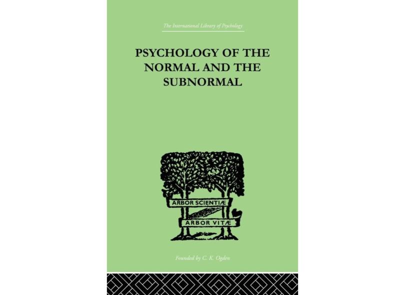 Psychology Of The Normal And The Subnormal em Promoção é no Buscapé