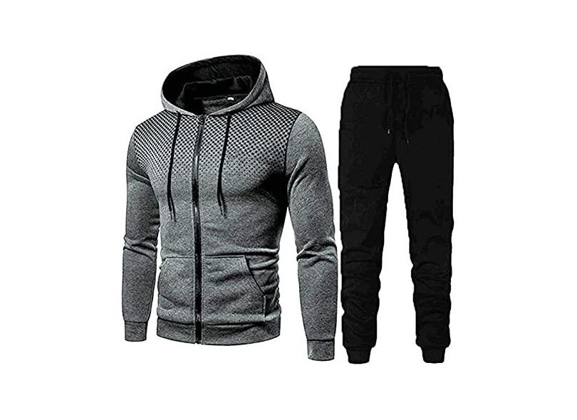 Terno de corrida masculino, moletom com capuz, casaco masculino com ...