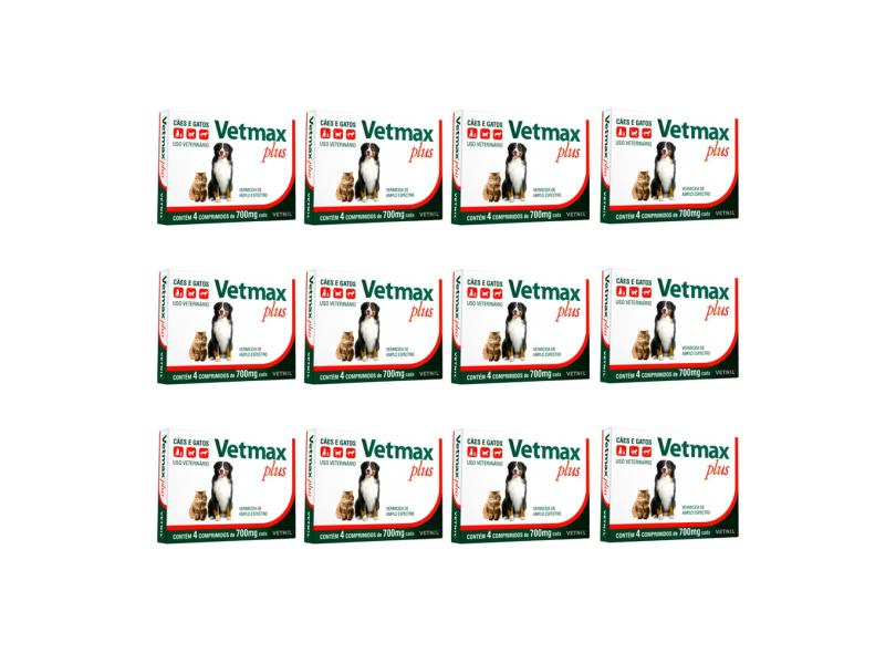 Vetmax Plus Vetnil 700 Mg - 4 Comprimidos - 12 Unidades em Promoção é ...