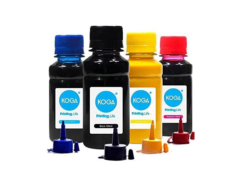 Kit 4 Tintas Para Epson L220 Bulk Ink Sublimática Cmyk 100ml Koga com o ...