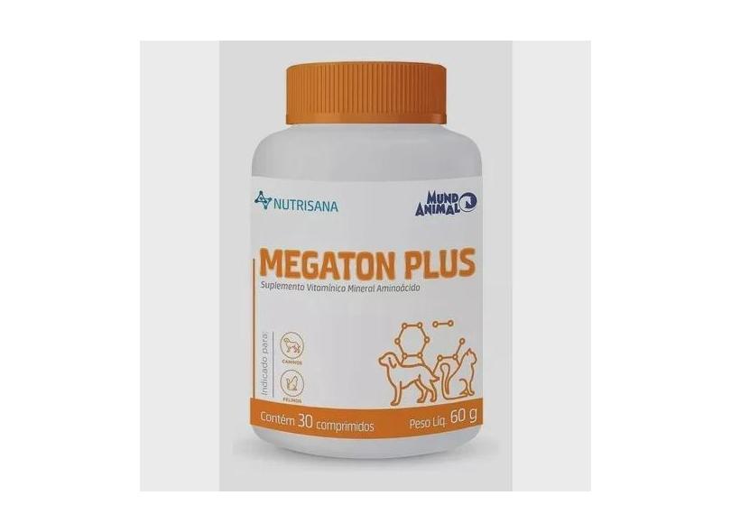 Nutrisana Megaton Plus Suplemento 30 Comprimidos 60g - Mundo Animal com ...
