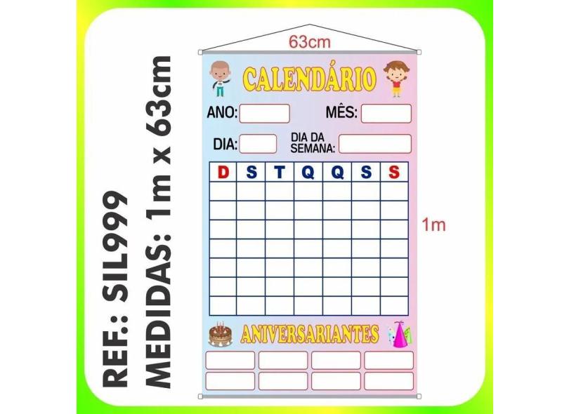 Banner Didático Calendário Infantil Escolar com o Melhor Preço é no Zoom Banner Didático Calendário Infantil Escolar com o Melhor Preço é no Zoom