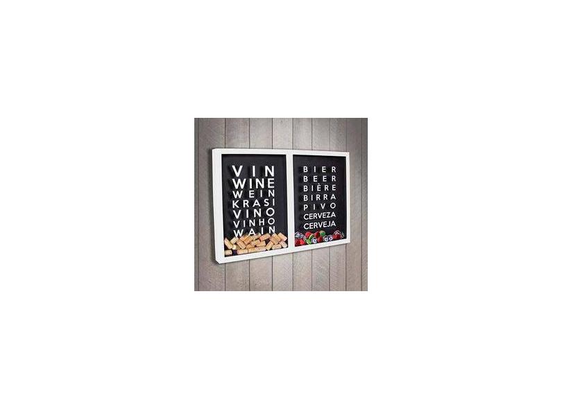 Quadro Misto para Rolhas e Tampinhas - Vinho e Cervejas no Mundo - 32 x ... Quadro Misto para Rolhas e Tampinhas - Vinho e Cervejas no Mundo - 32 x ...