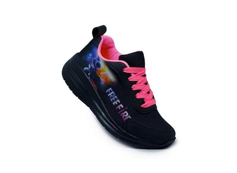 Tênis Free Fire Original Infantil Com Rodinha Macio Confort, Pink, Pre ...