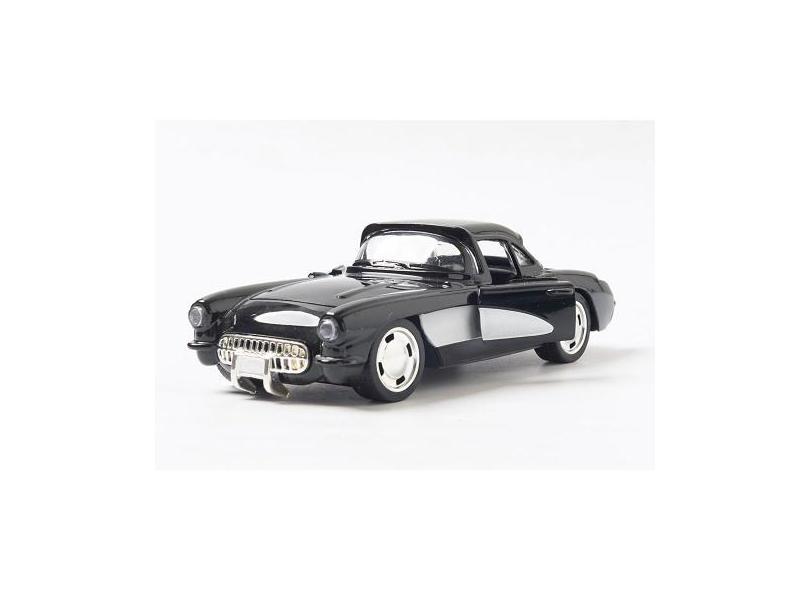 Carrinho Miniatura Chevrolet Corvette 1957 Escala 1:34 (Preto) - Kinsm ...