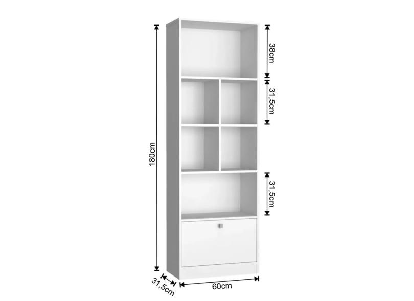 Estante Livreiro Bali com 1 Porta Basculante Nova Mobile com o Melhor ...