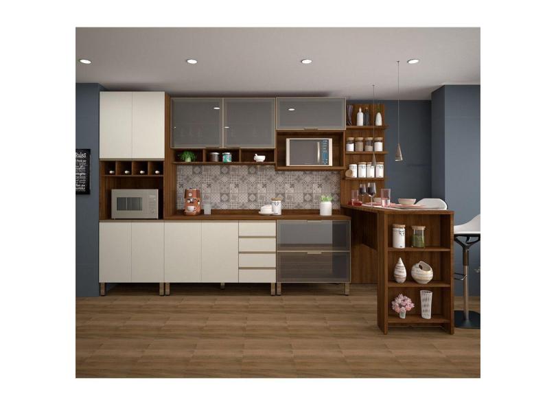 Cozinha Modulada Compacta 6 Peças Com Tampo Branco com o Melhor Preço é ...