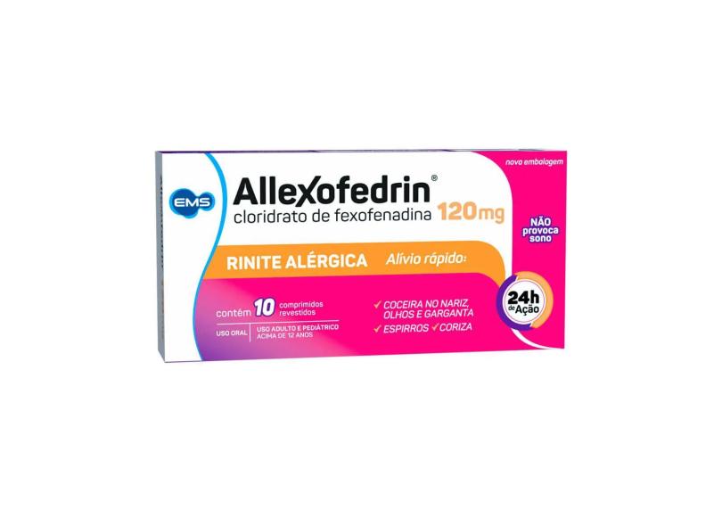 Allexofedrin 120Mg 10 Comprimidos Revestidos com o Melhor Preço é no Zoom