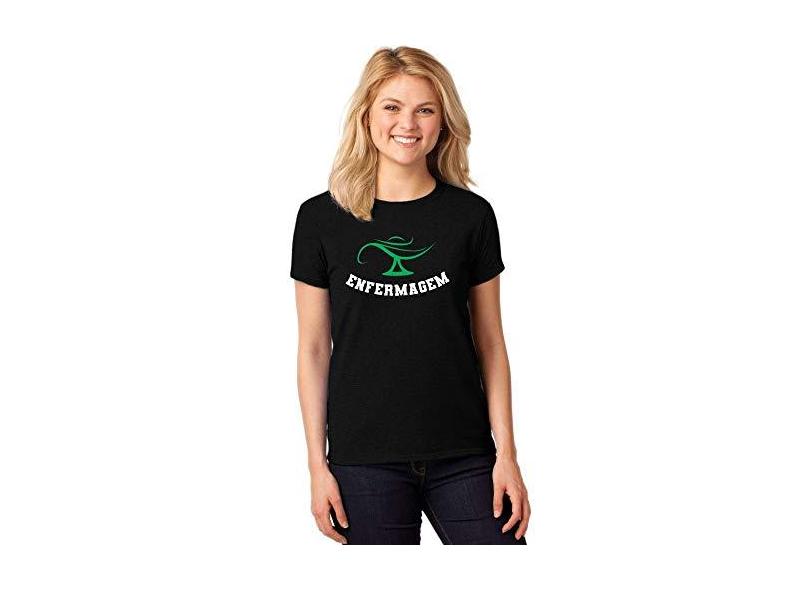 Camiseta Feminina T-Shirt Universitária Faculdade Enfermagem em ...