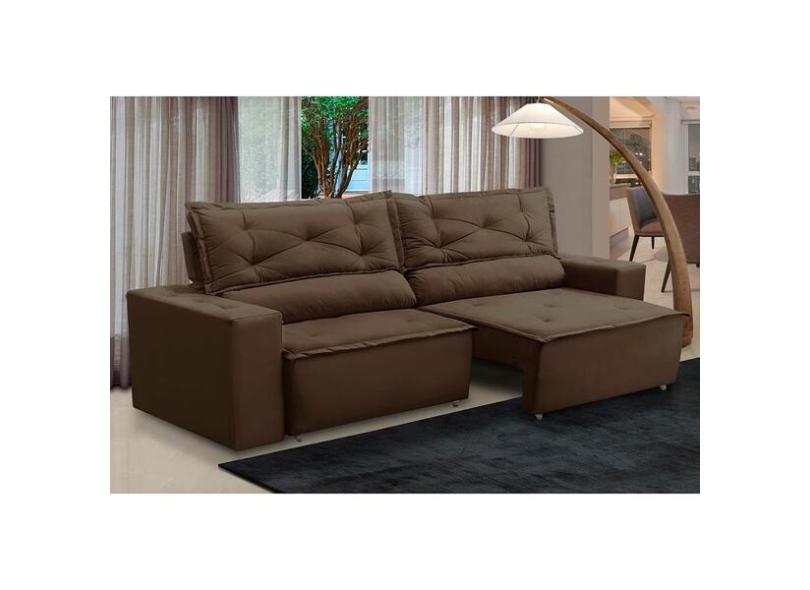 Sof Retr til E Reclin vel 3 Lugares Com Molas 1,50m Laura Su com o ...