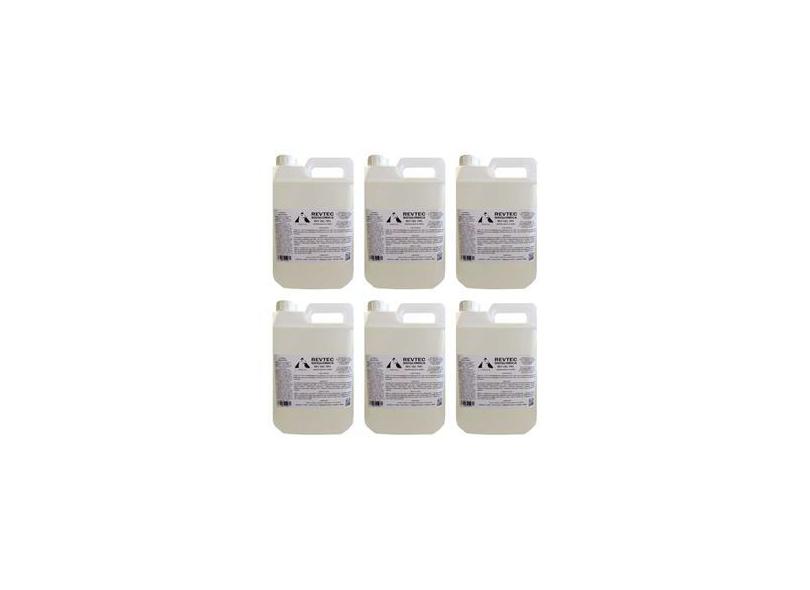 Kit 6 unidades Álcool Gel 70% Revtec Rev Gel 5L Total 30 Litros com o ...