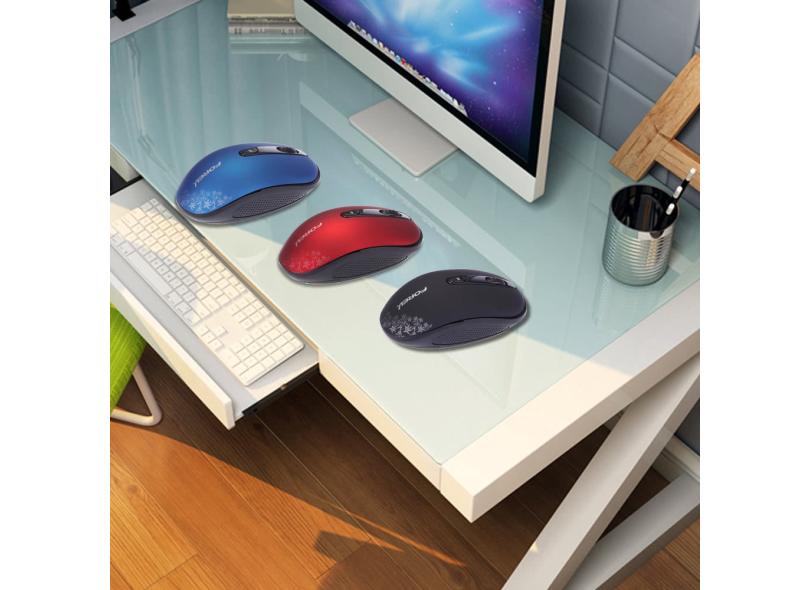 Forev 2.4G sem fio ergonómico móvel Optical Power Saving mouse sem fio ...