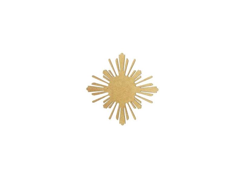 Aplique Ostensório em MDF 9,5x9,5cm com 5 unidades - Palácio da Arte ...