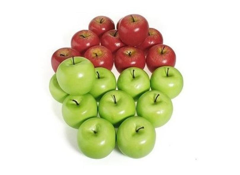 24 Maça Artificial Verde Frutas Artificiais Decoraç Com O Melhor Preço