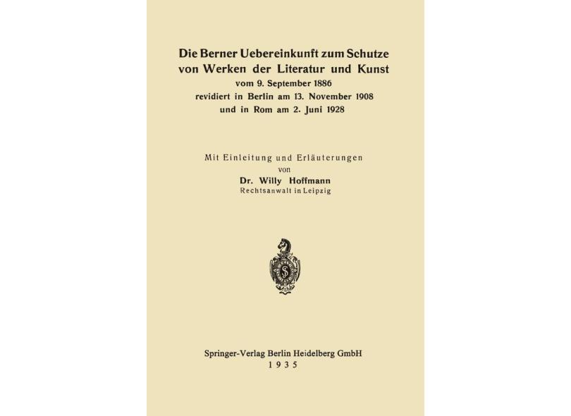 Die Berner Uebereinkunft Zum Schutze Von Werken Der Literat em Promoção ...