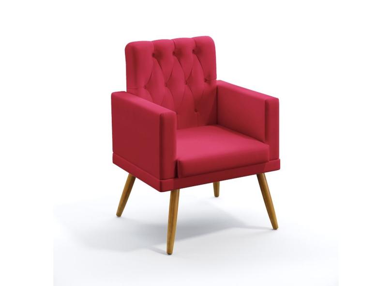 Kit Poltrona Namoradeira e 2 Poltronas Estofada Vega Com Rodapé E ...