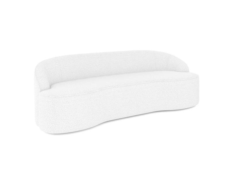 Sof 3 Lugares Curvo Sala De Estar Living L tus D02 Boucl Br com o ...