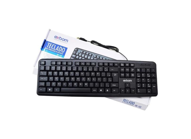 Teclado Usb Abnt2 Padrão Brasileiro Super Macio Notebook Pc com o ...