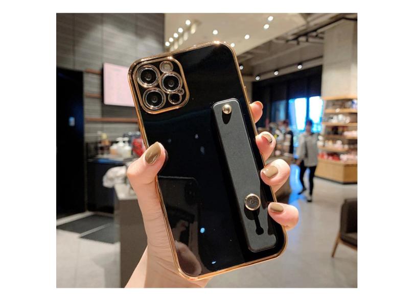 Capa Capinha iPhone 12 / Silicone com Suporte Segurador Alça Atrás de ...