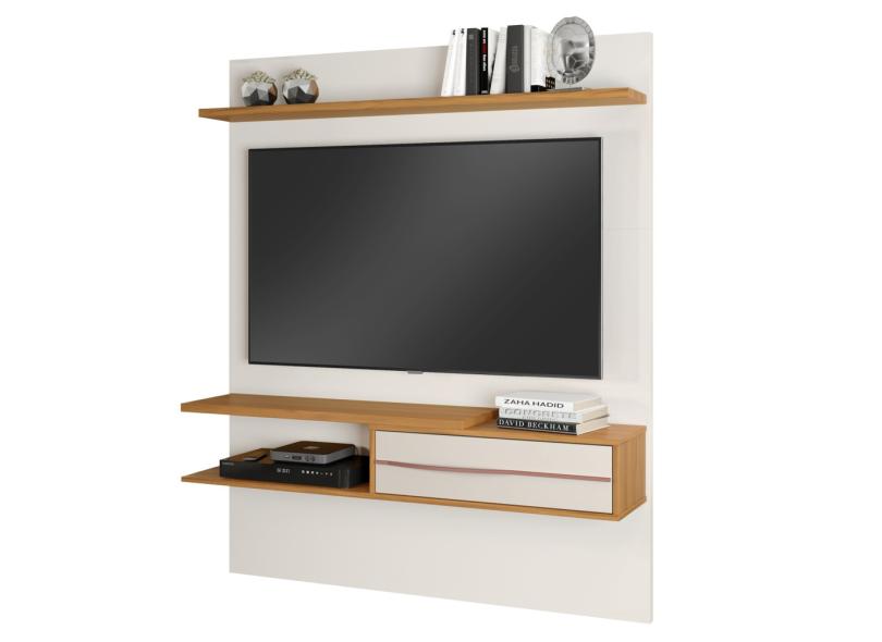 Painel para TV 55 Polegadas 1,35m NT1155 Off White / Freijó Notável ...