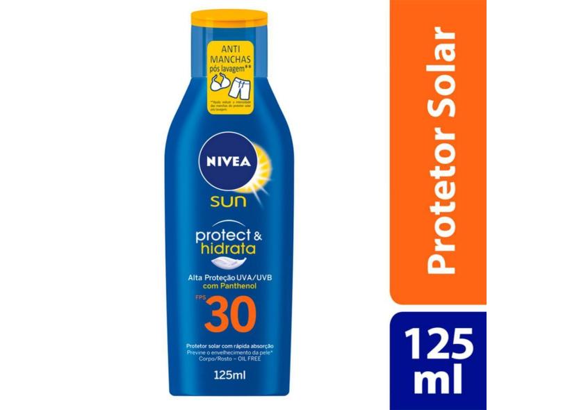 Protetor Solar Nivea Sun Protect & Hidrata FPS 30 Loção 125ml com o ...