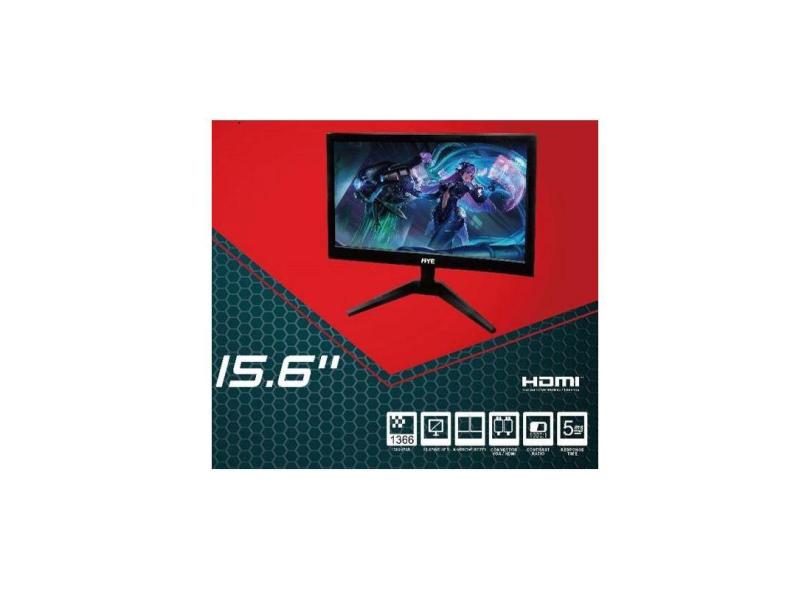 Monitor LED 15.6 Polegadas Hye HD com Conexão hdmi e vga com o Melhor ...