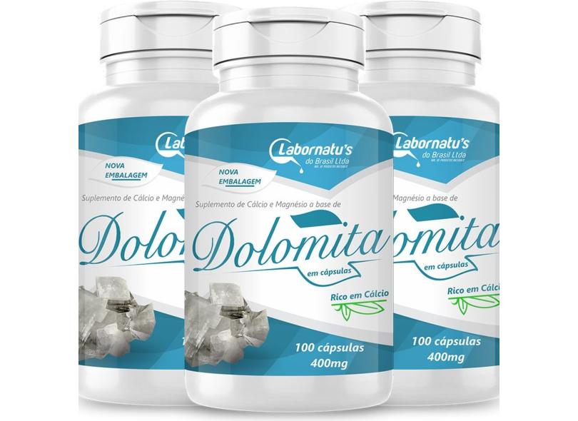 Kit 3 Dolomita 400 Mg 100 Capsulas com o Melhor Preço é no Zoom