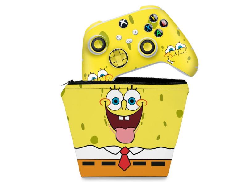 Capa Case e Skin Adesivo Xbox Series S X Controle - Bob Esponja em ...