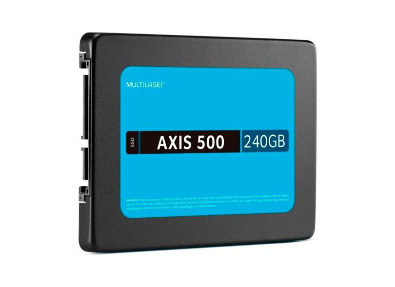 HD SSD 240GB Multilaser Axis 500 SS200, Leitura 500MB/s, Gravação 500MB ...