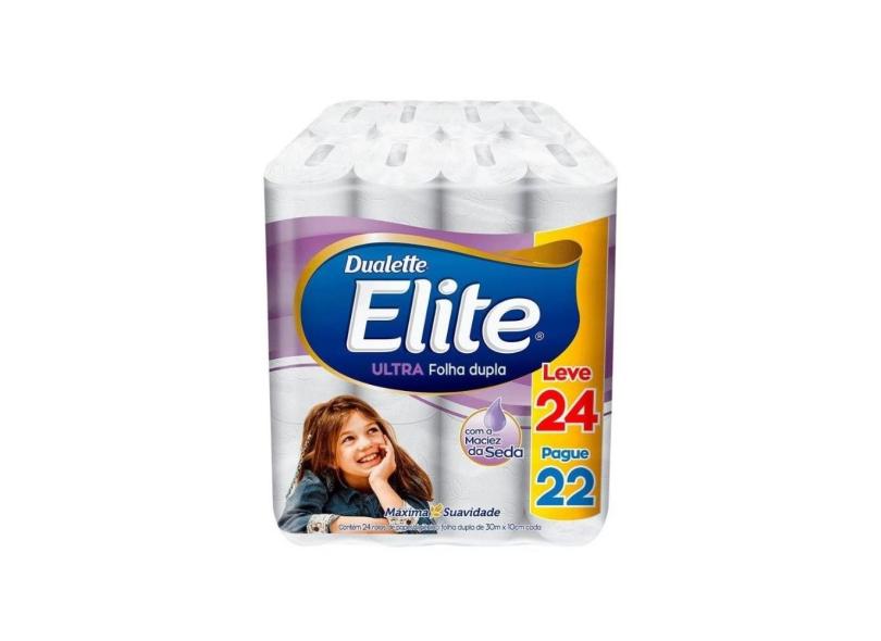 Papel Higienico Folha Dupla Elite Ultra L24p22 Rolos De 30m Com O