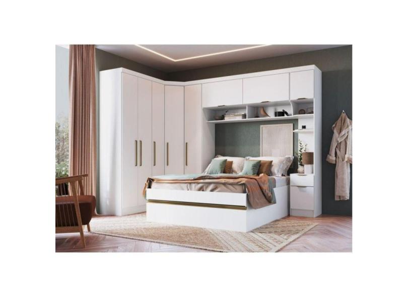 Guarda Roupa Modulado Casal 6 Peças com Nicho Infinity Móveis Castro ...