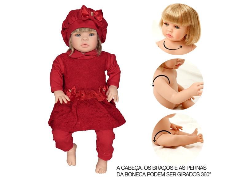 Bebê Reborn Silicone Loira Laís Cegonha Dolls com o Melhor Preço é no Zoom
