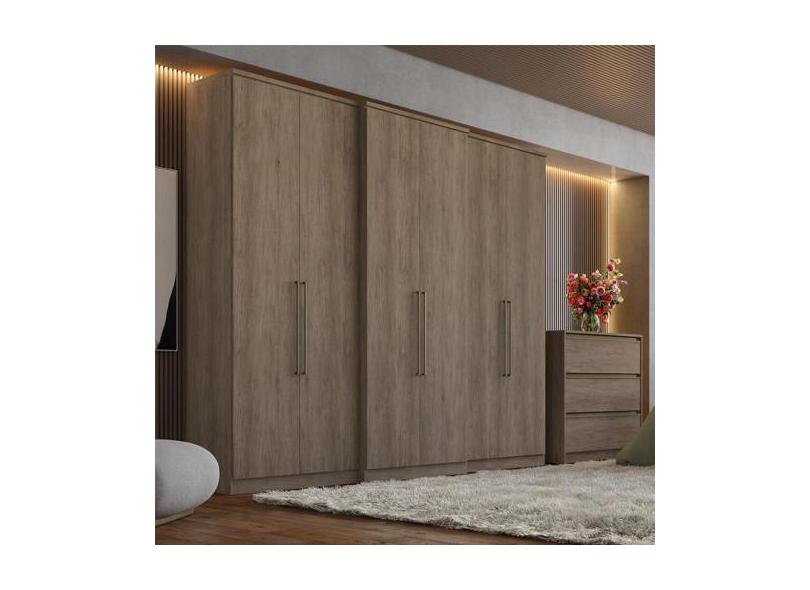 Guarda Roupa Casal 6 Portas 4 Gavetas Baviera Thb com o Melhor Preço é ...