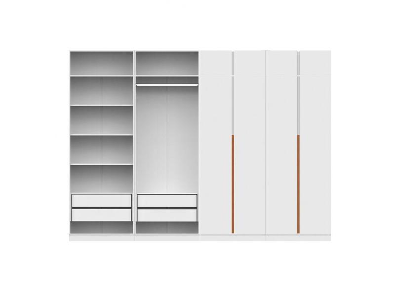 Guarda-Roupa Modulado com Maleiro, Cabideiro e Prateleiras Tuyo 4 PT ...