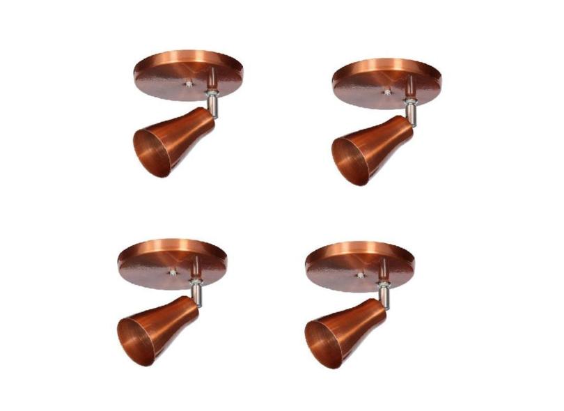 Kit 4X Spot Cobre Led Direcionavél 520/1 Hiperlight Cobre com o Melhor ...