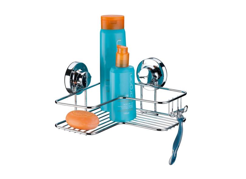 Suporte Shampoo Sabonete Prateleira Banheiro Canto Com Ventosa - 4001 ...