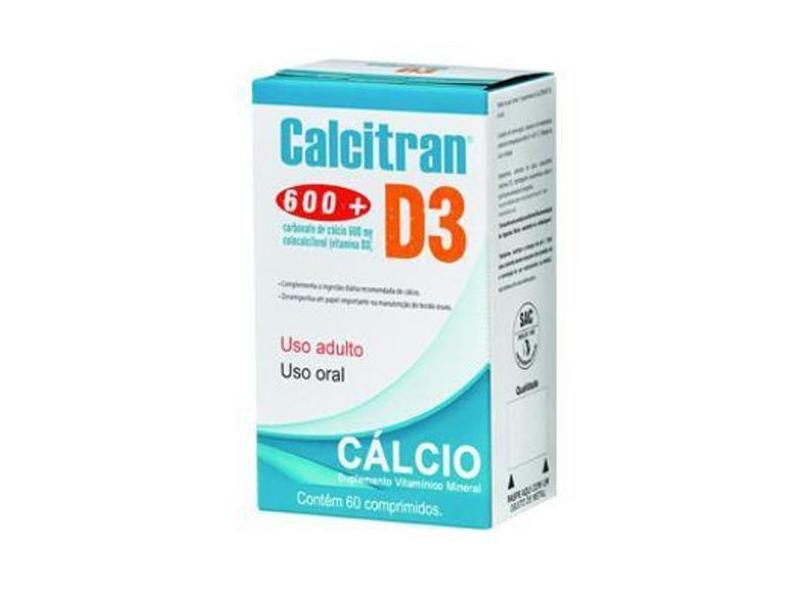 Suplemento Vitaminico Mineral Calcitran D3 60 Comprimidos com o Melhor ...