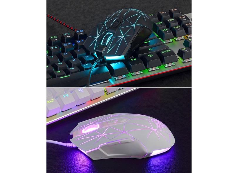 Ajazz AJ52 7 rgb retroiluminado Modos Wired Professional E-sport Gaming ...