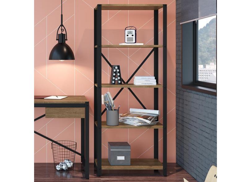 Conjunto Sala De Estar Rack E Estante Steel Light Industrial - Vermont ...