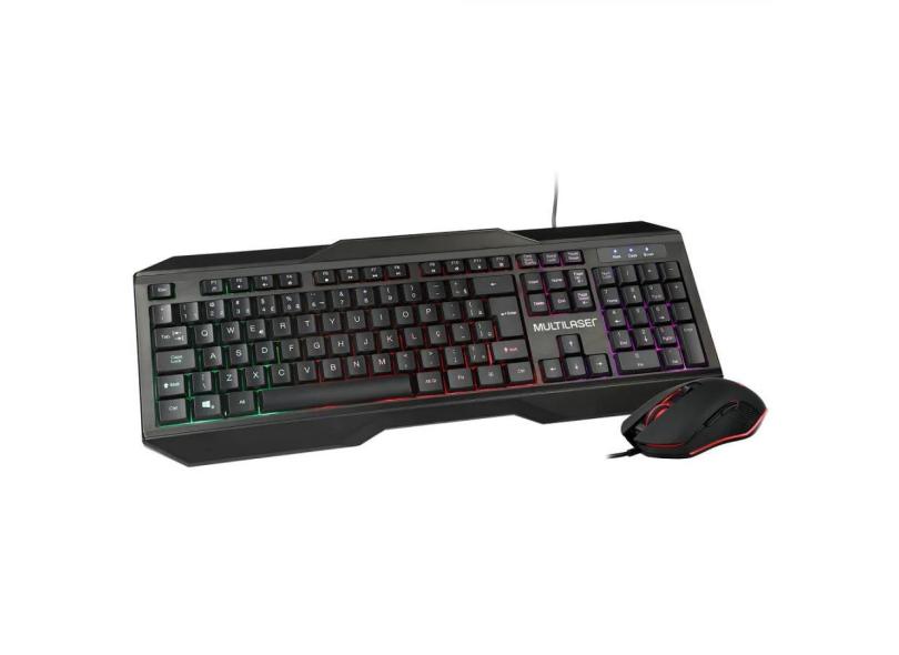 Kit Gamer Mouse + Teclado Com Led - Multilaser com o Melhor Preço é no Zoom