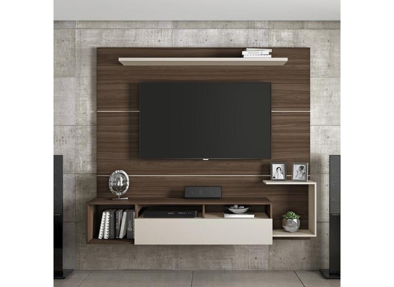 Painel Para Tv Até 60 Polegadas Frevo Jcm Móveis Imbuia/off White com o ...